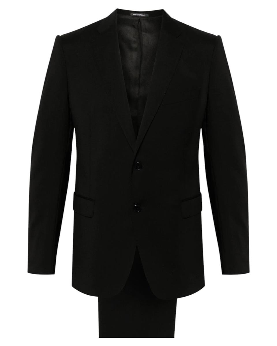Emporio Armani Virgin Wool Suit | Tailored Elegance in Charcoal Black ...