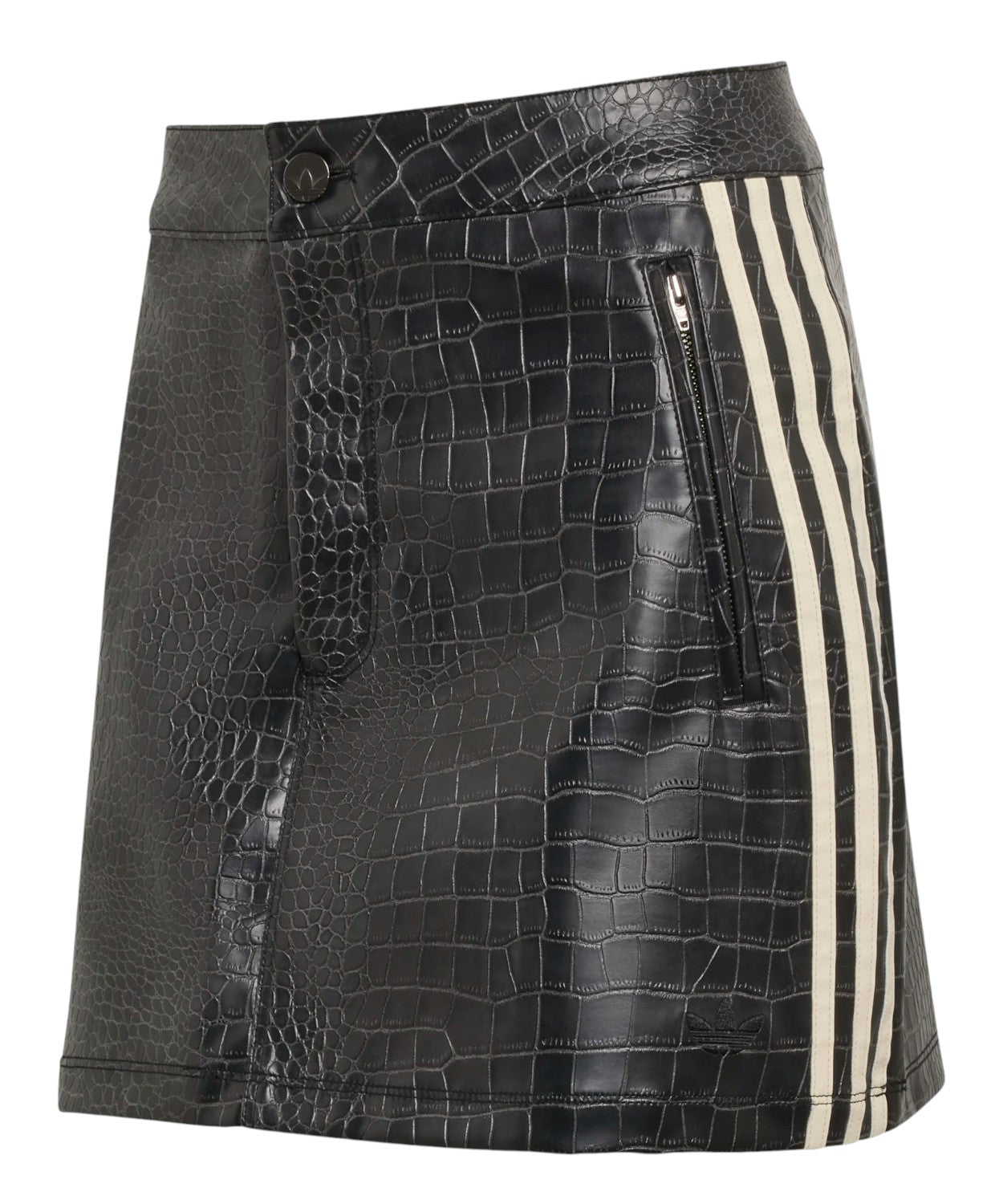 Pleather Mini Skirt with Zip Pockets - Pleather Mini Skirt | Regular ...