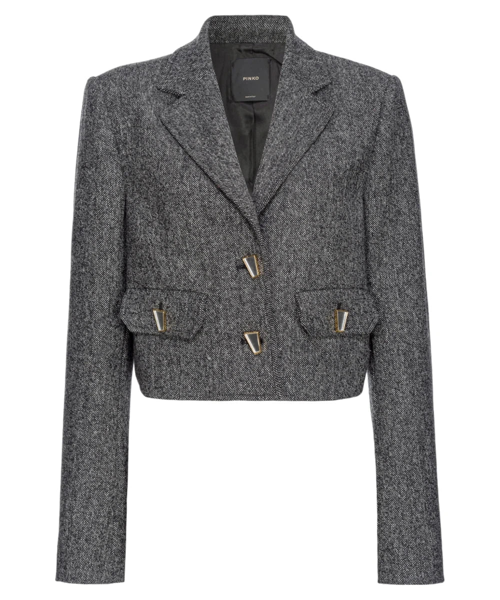 Pinko Vivona Tweed Jacket with Metal Details – Vittorio Citro
